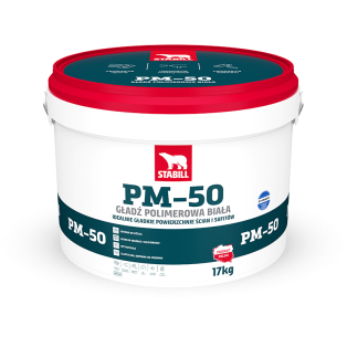 STABILL PM-50, gładź polimerowa biała, 17 kg - Atexbud